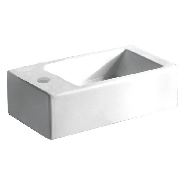 Belfry Bathroom Keely 500mm L x 255mm W White Ceramic Rectangular Sink ...