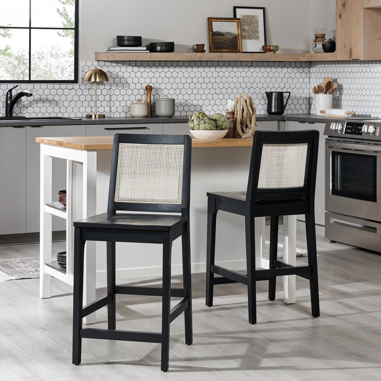 Beachcrest Home Beckwith 24'' Solid Wood Counter Stool & Reviews | Wayfair