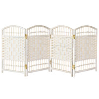 Red Barrel Studio® Short Diamond Weave Folding Screen & Reviews | Wayfair