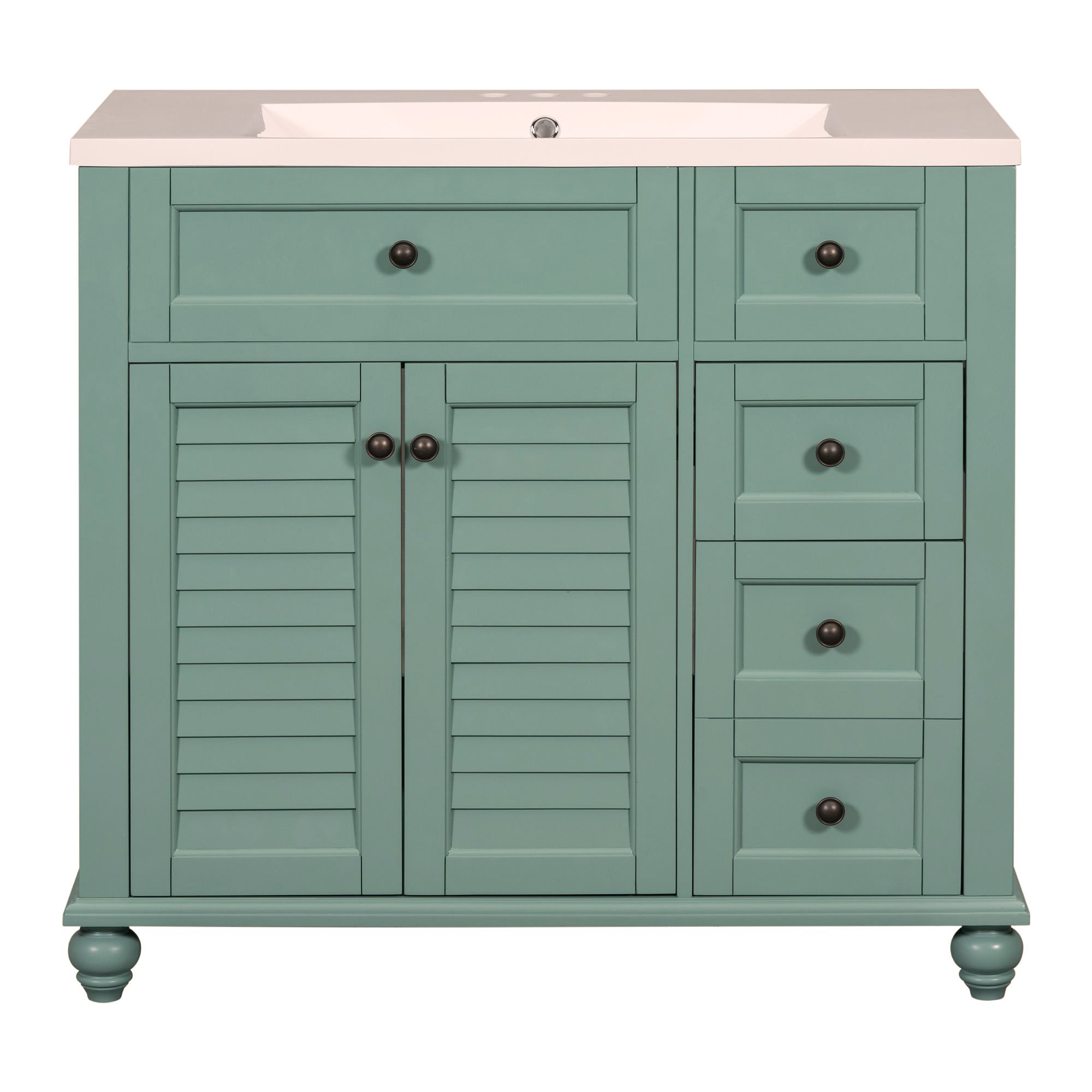 LIYU 36'' Bathroom Vanity with Undermount Sink,Free Standing Vanity Set ...