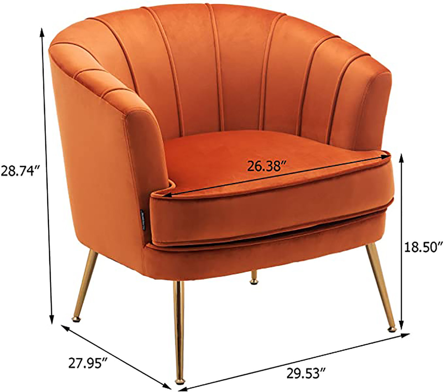 Mercer41 Latulip 30 inches Wide Velvet Armchair & Reviews | Wayfair