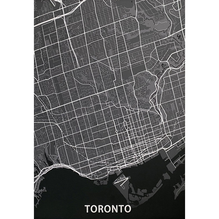 17 Stories City Map On Paper Print - Wayfair Canada