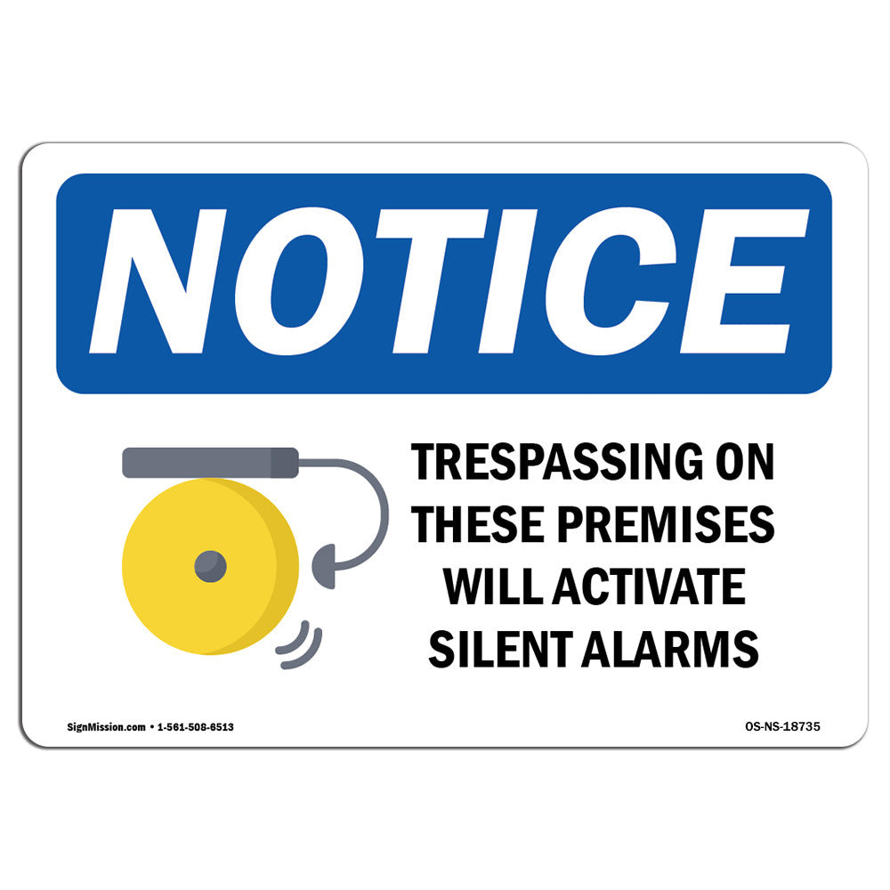 SignMission Trespassing On These Premises Aluminum Sign 18 x 24 | Wayfair