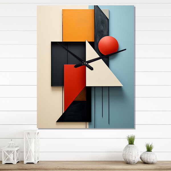 East Urban Home Carolee - Abstract Geometric Very Wall Clocks | Wayfair