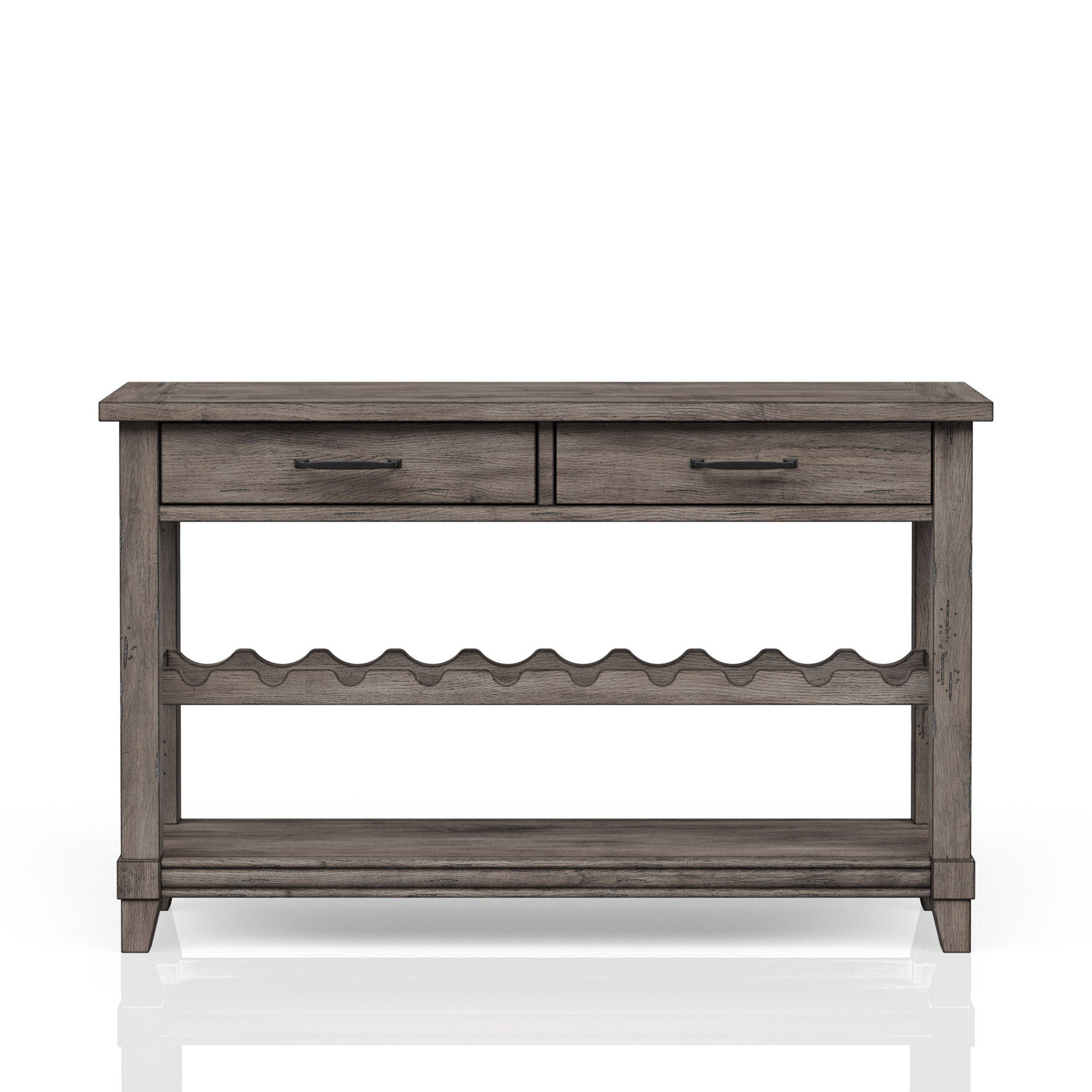 August Grove® Console Table With Wine Bottle Storage And Storage ...