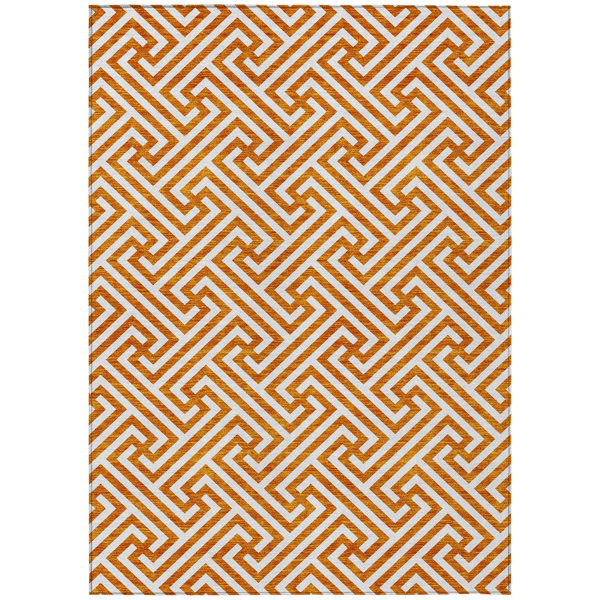 Orange Outdoor Rugs You'll Love | Wayfair