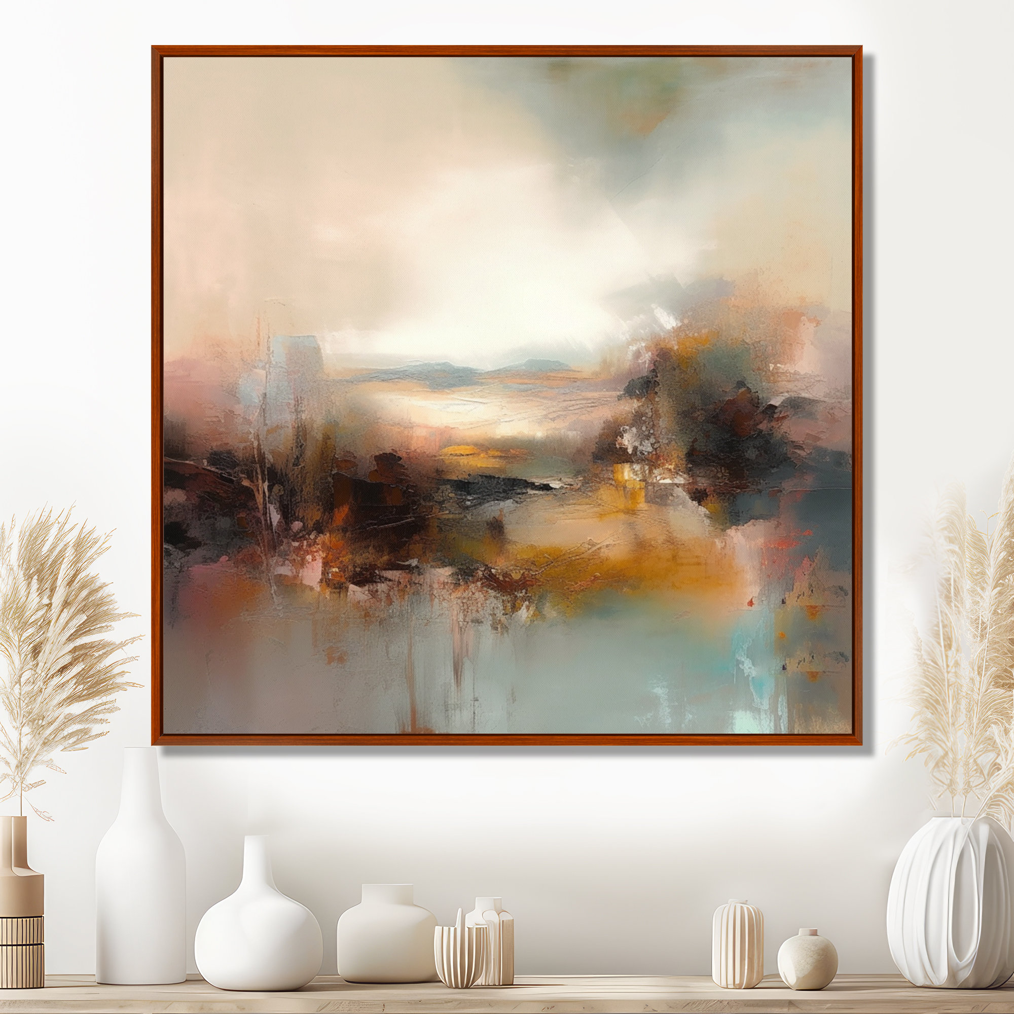 Wrought Studio™ Brown Abstracted Nature III - Abstract Landscapes Wall ...
