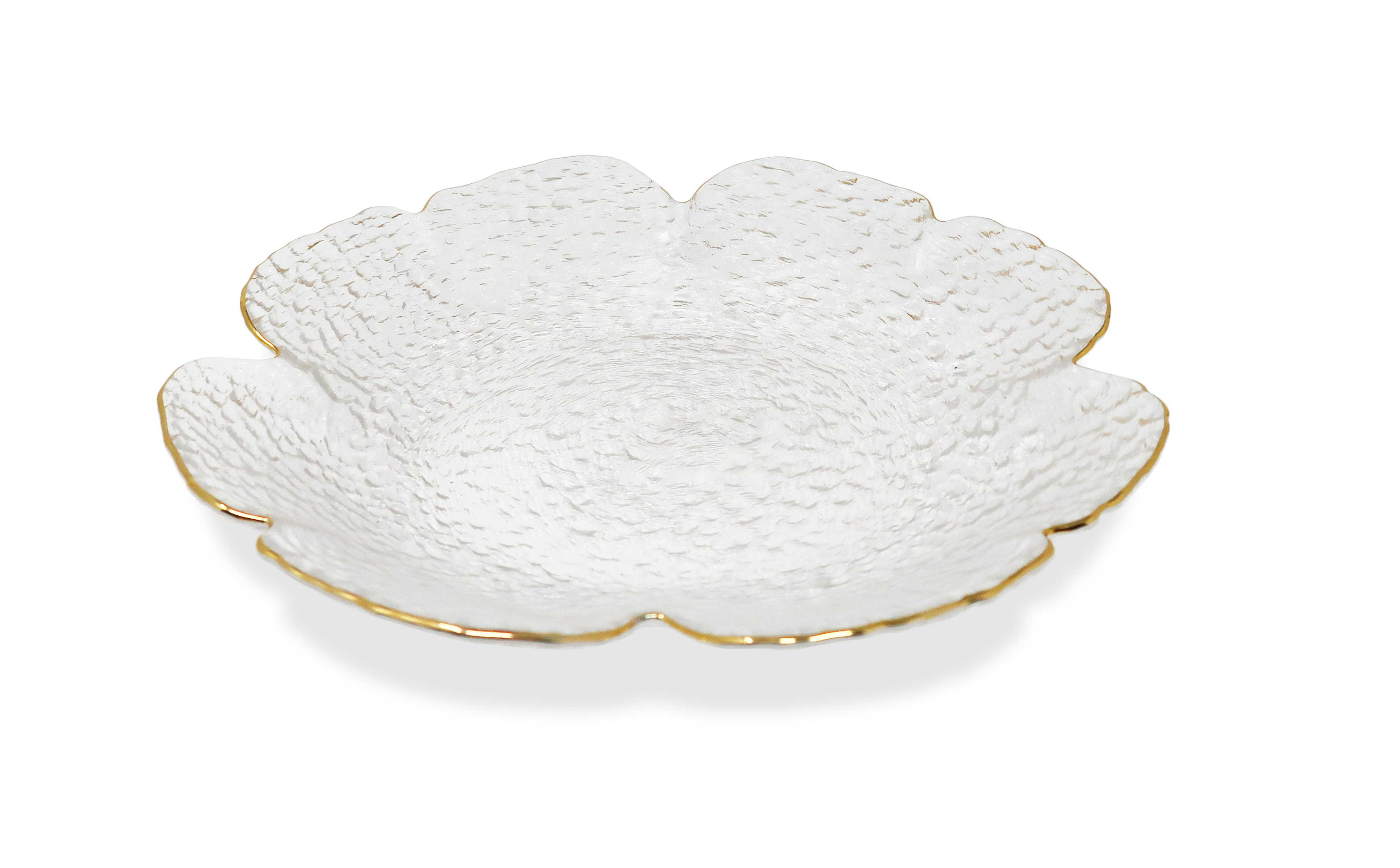 Rosdorf Park Damion Flower Shaped Plate With Gold Rim-9.5"D & Reviews ...