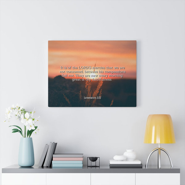 Trinx Lord's Mercy Lamentations 3:22 Christian Wall Art Bible Verse ...