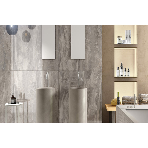 Stone & Tile Shoppe, Inc. Marble 24" x 48" Porcelain Marble Look Wall ...