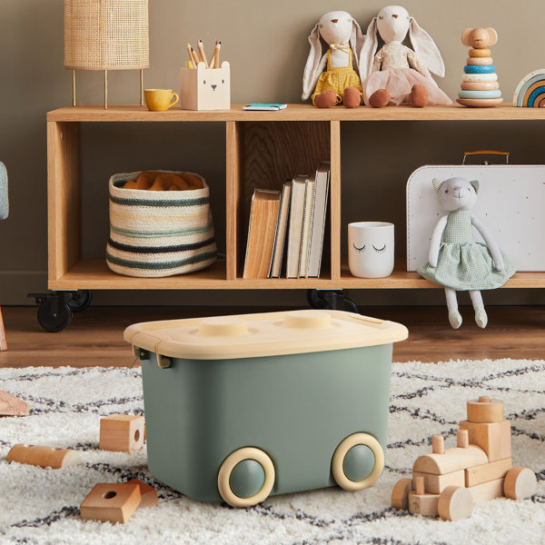 17 Stories Hard Plastic Stackable Kids Toy Storage Box with Lid and ...