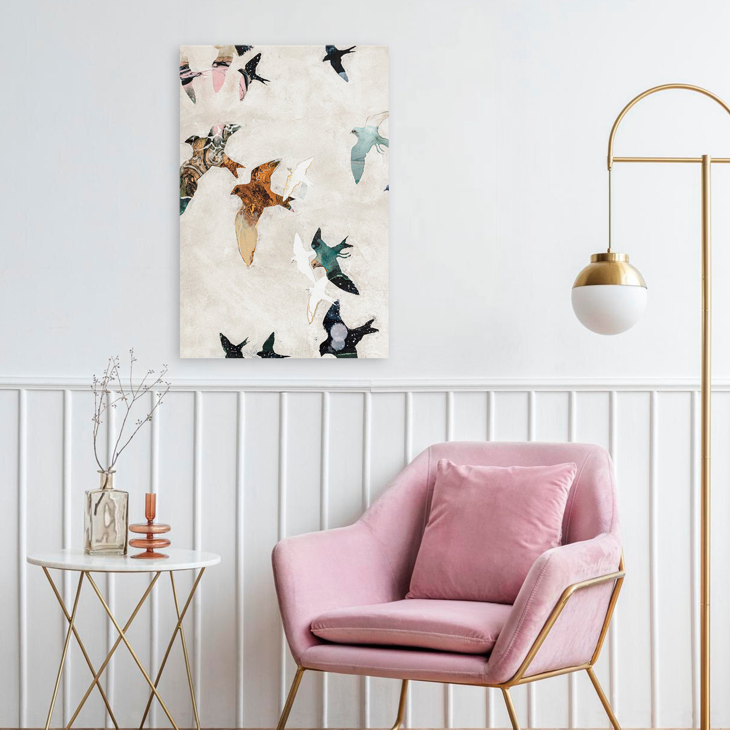 Latitude Run® Abstract Birds 1 - Contemporary Animals Birds Art | Wayfair