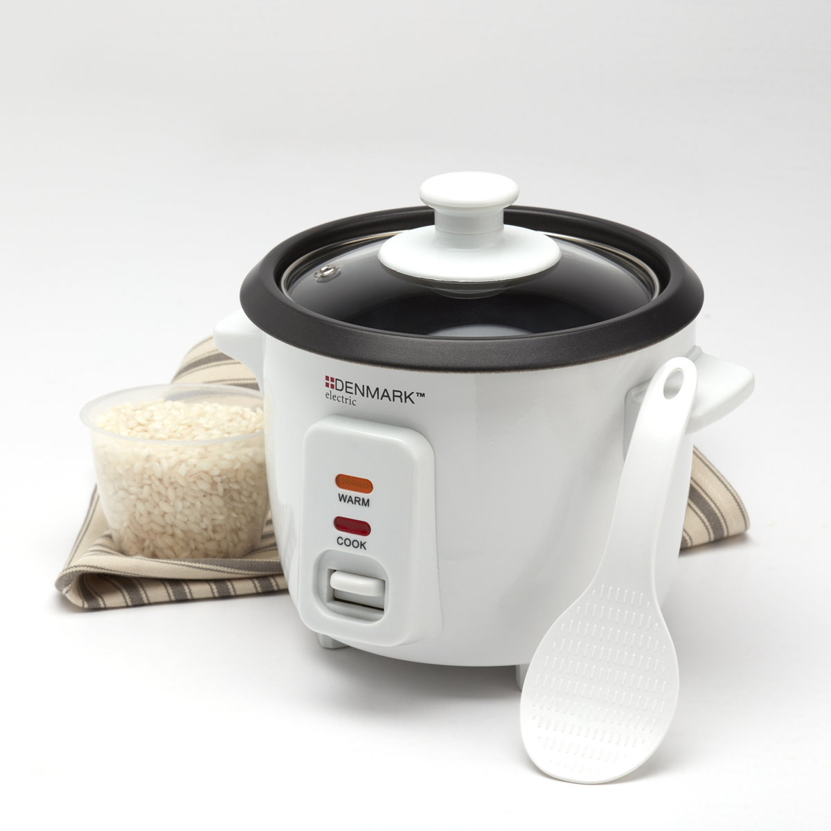 Denmark Electric 4-Cup Rice Cooker with Non-Stick Removable Inner Pot ...