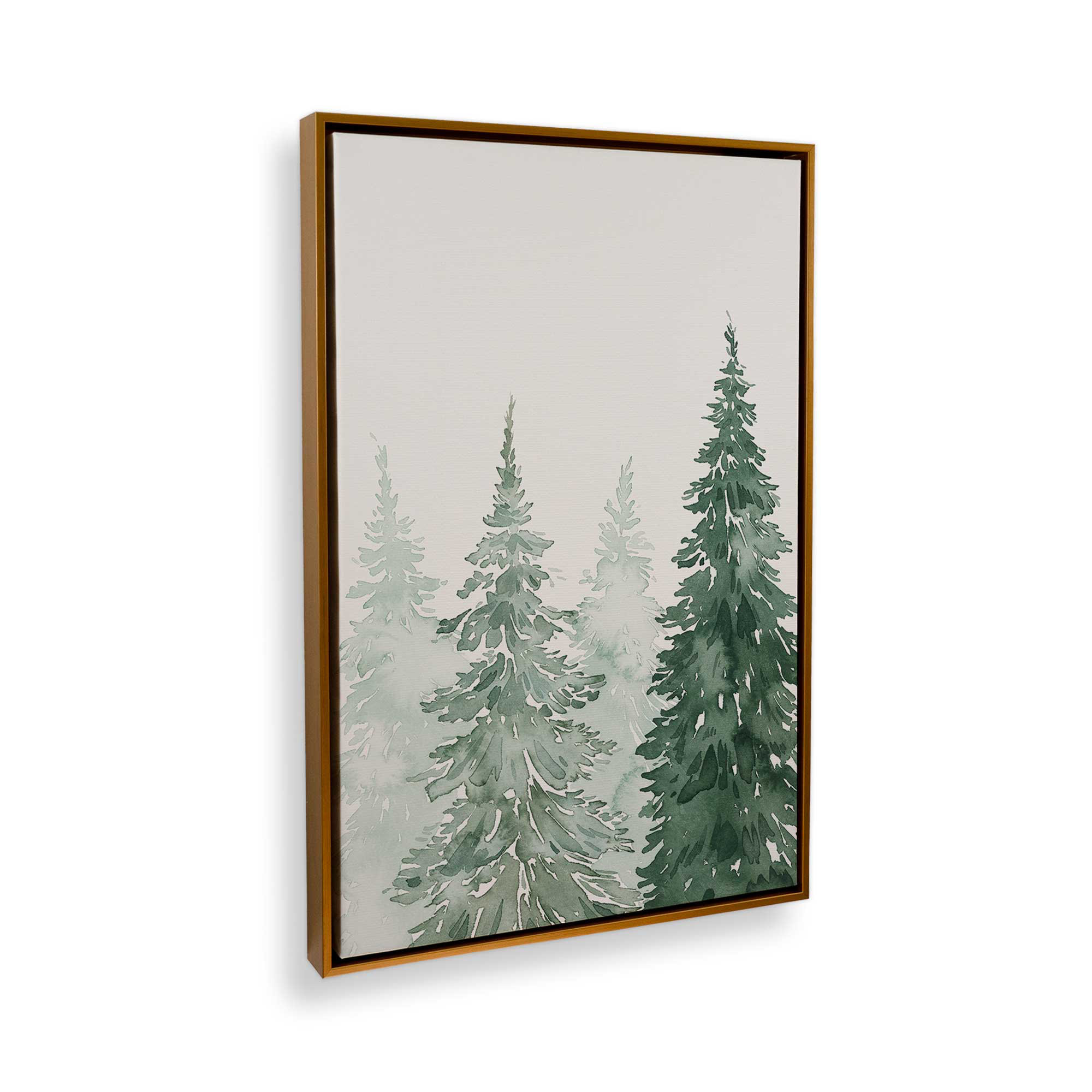Ophelia & Co. Whispering Spruce Shadows I Canvas Print in a Gold Frame ...