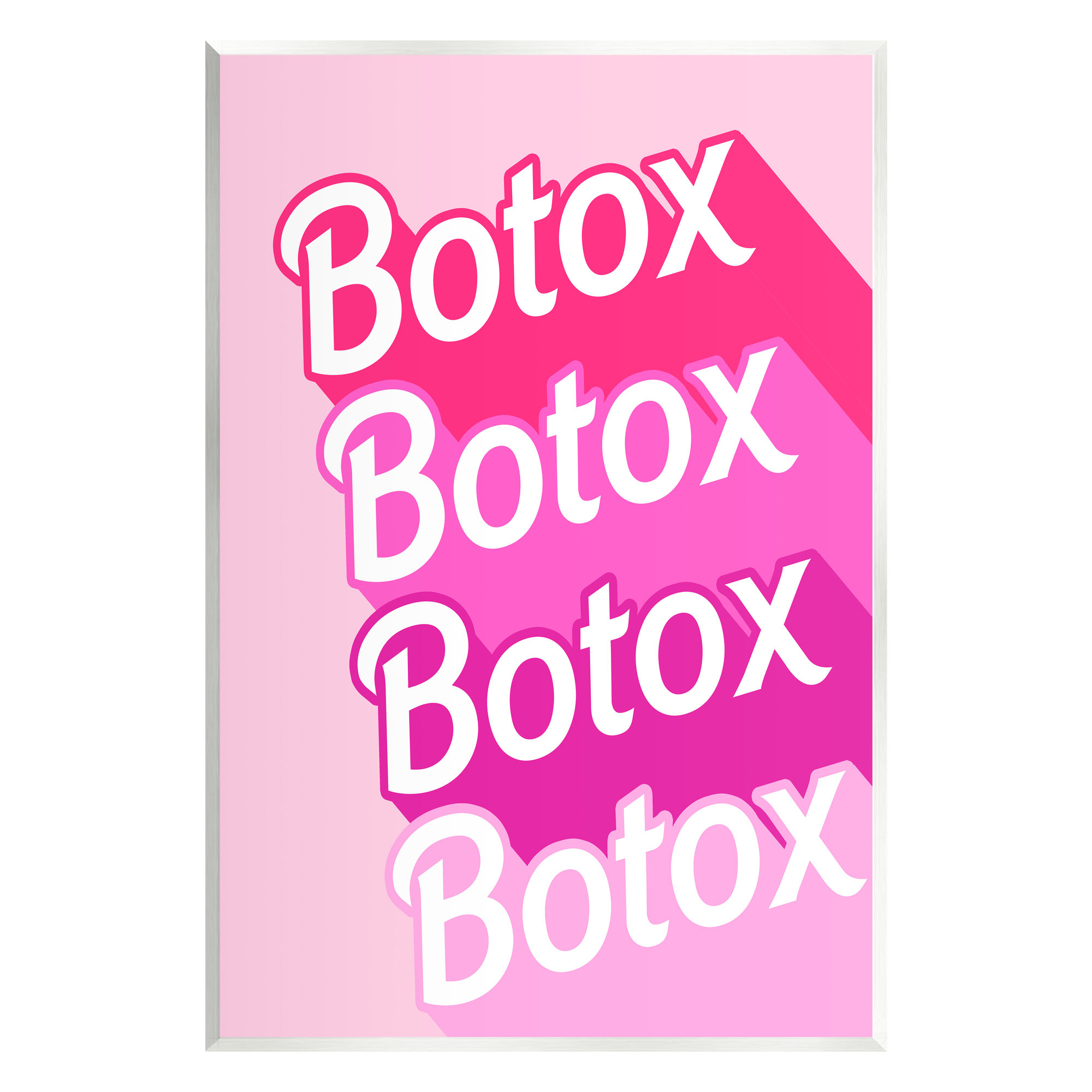 Stupell Industries Glam Pink Botox Phrase On MDF by Daphne Polselli ...