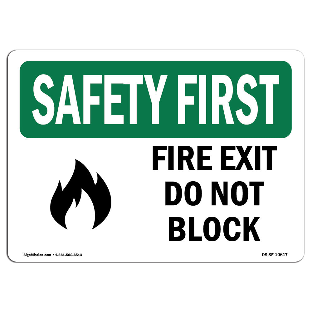 SignMission Fire Exit Do Not Block Sign | Wayfair