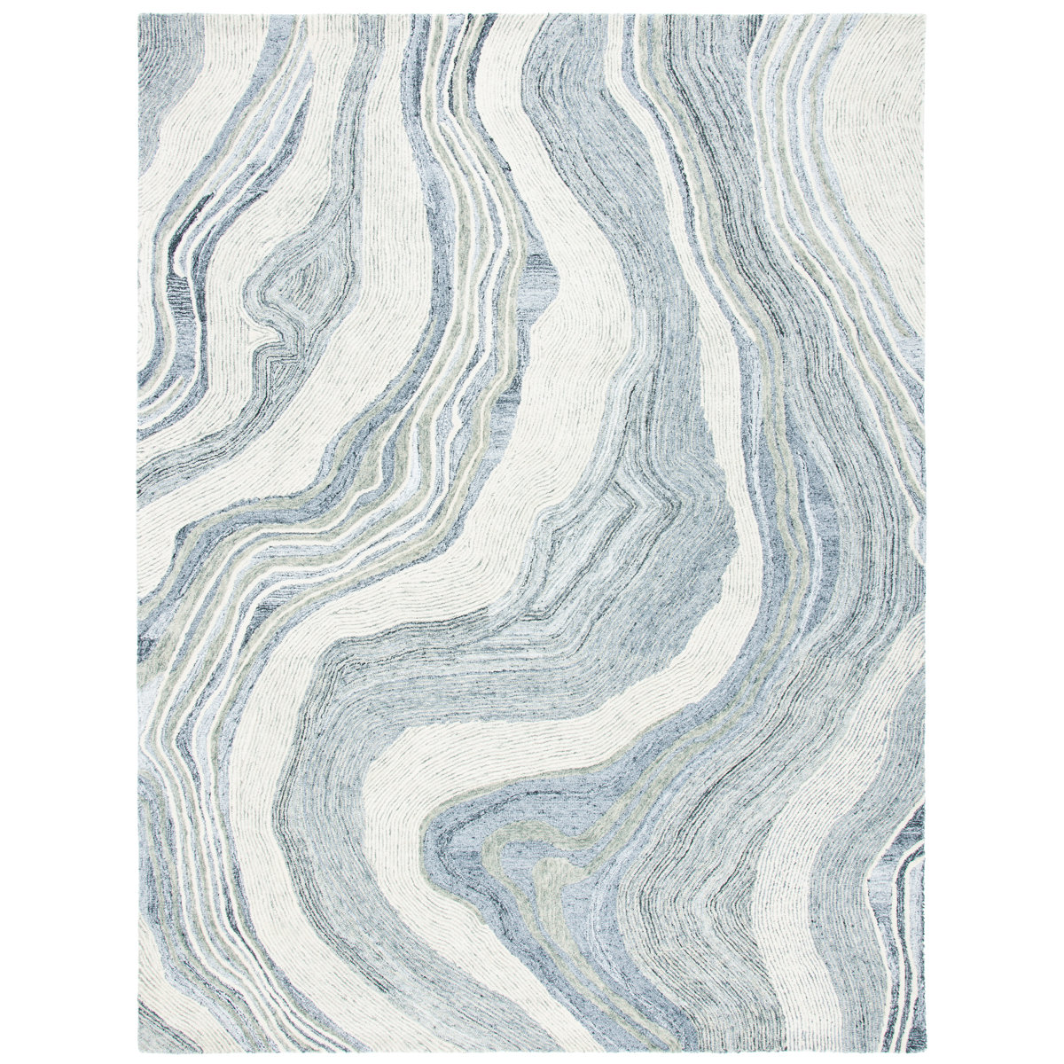 Ivy Bronx Kring Hand Tufted New Zealand Wool Abstract Rug & Reviews ...