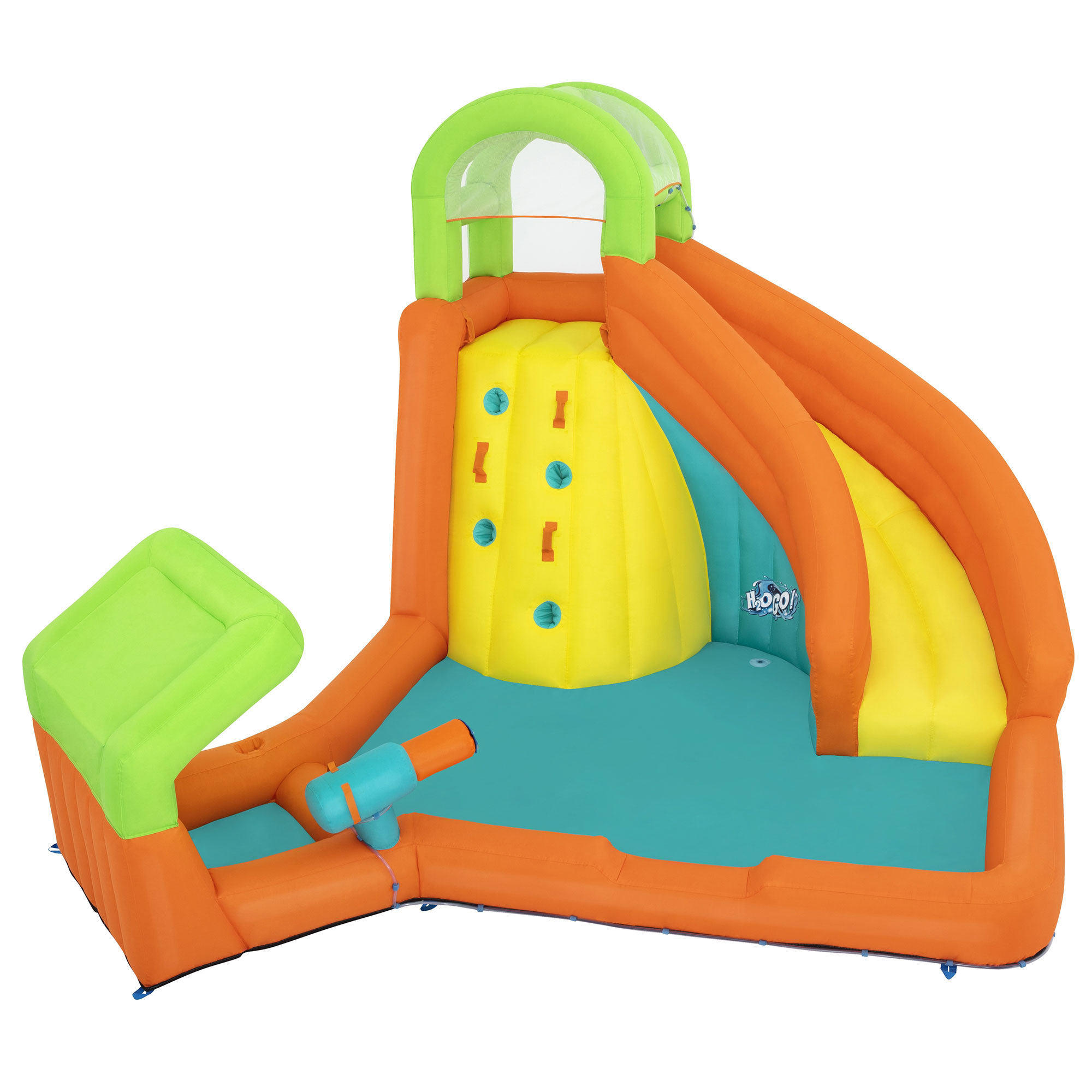 H2OGO! 8.6 ft x 13.9 ft x 12.1 ft Plastic Inflatable Slide & Reviews ...