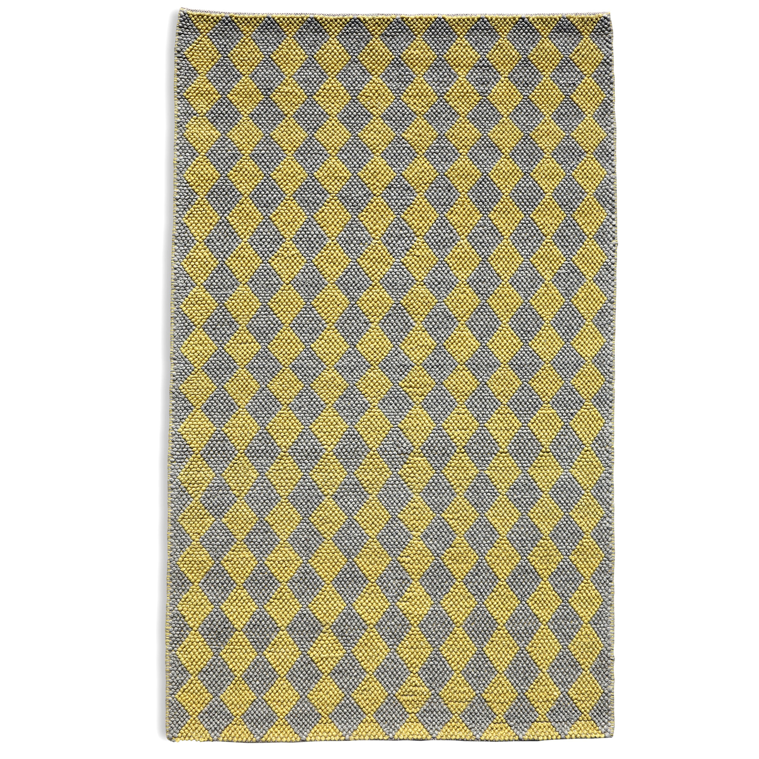 Tufty Home Bubble Argyle Loop Pile Weave Yellow & Grey Wool Area Rug By ...