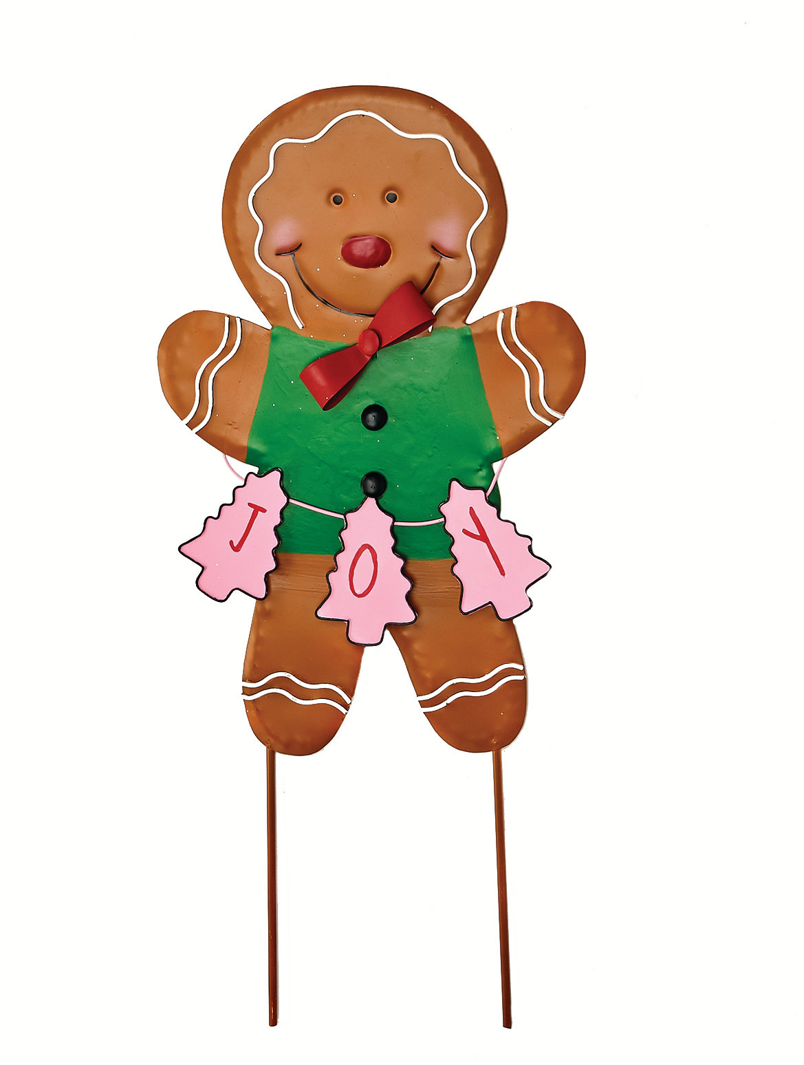 The Holiday Aisle® Metal Gingerbread Man Garden Stake & Reviews | Wayfair