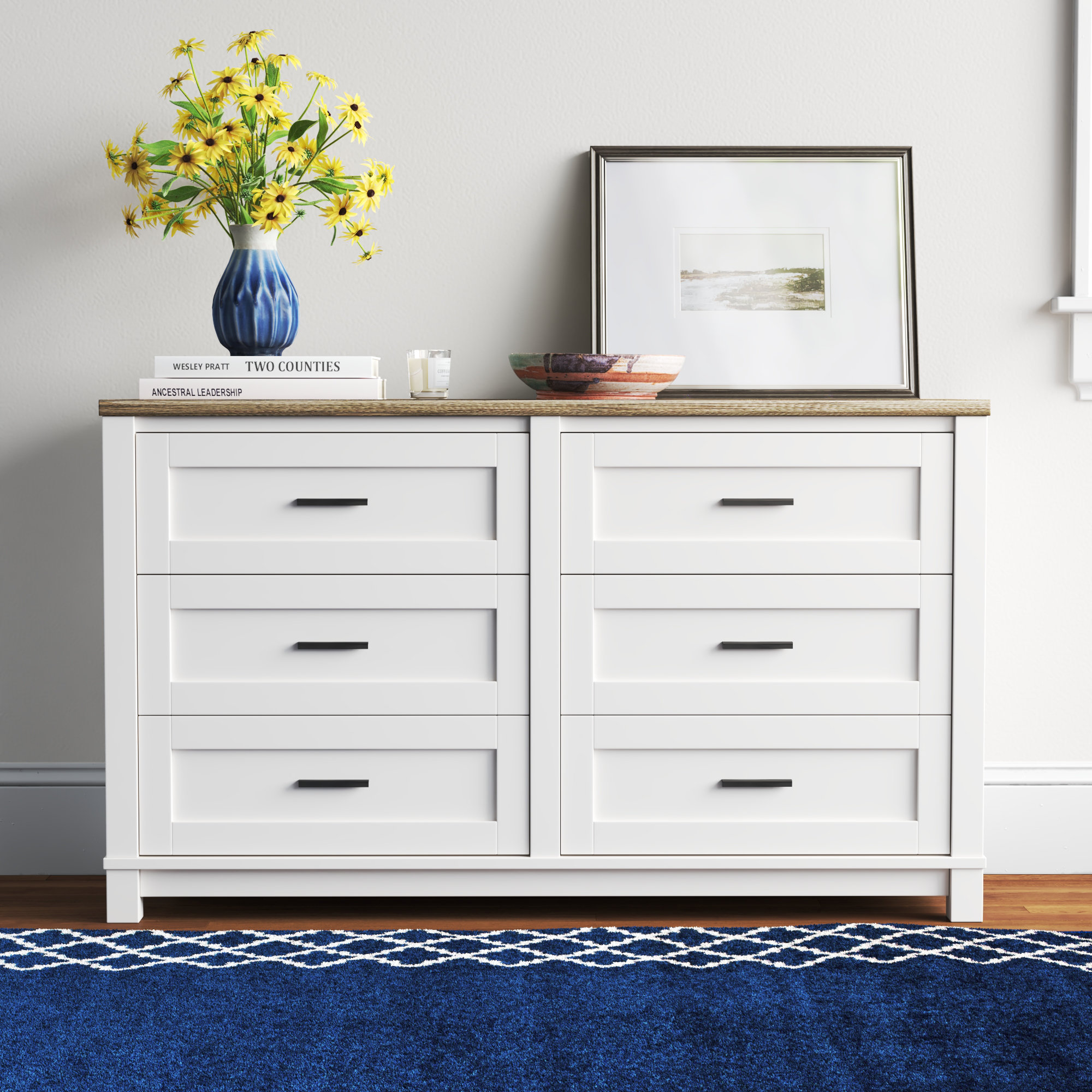 Ebern Designs Vasia 6 Drawer Double Dresser & Reviews | Wayfair