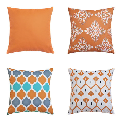 Orange Outdoor Pillows You'll Love | Wayfair