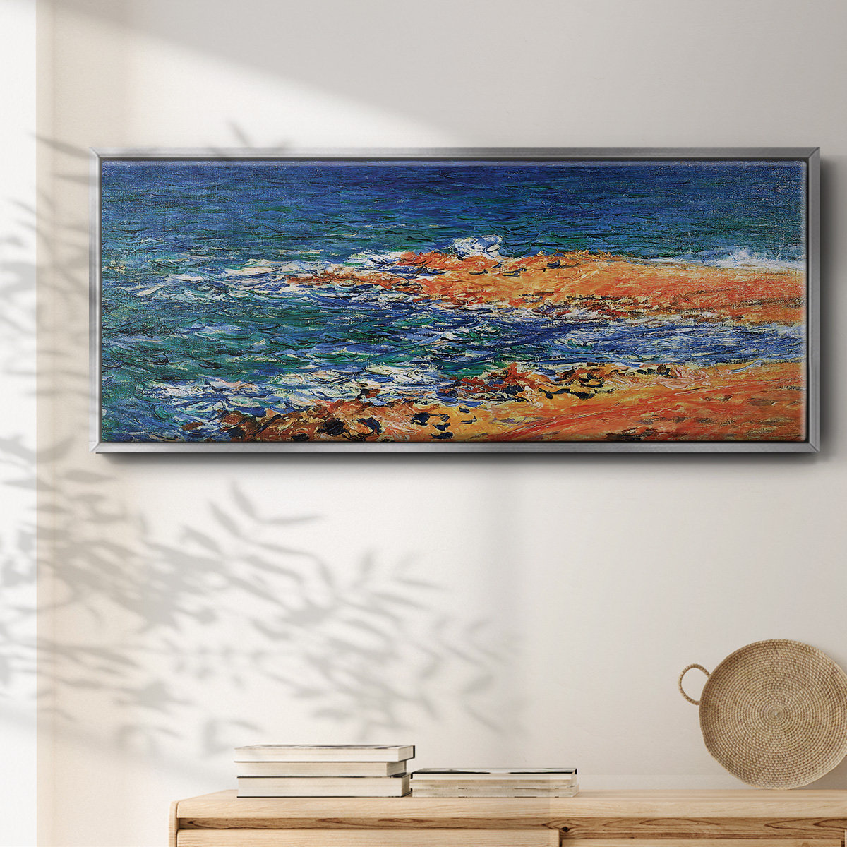Wexford Home The 'Big Blue' Sea in Antibes, 1888- Framed Canvas | Wayfair