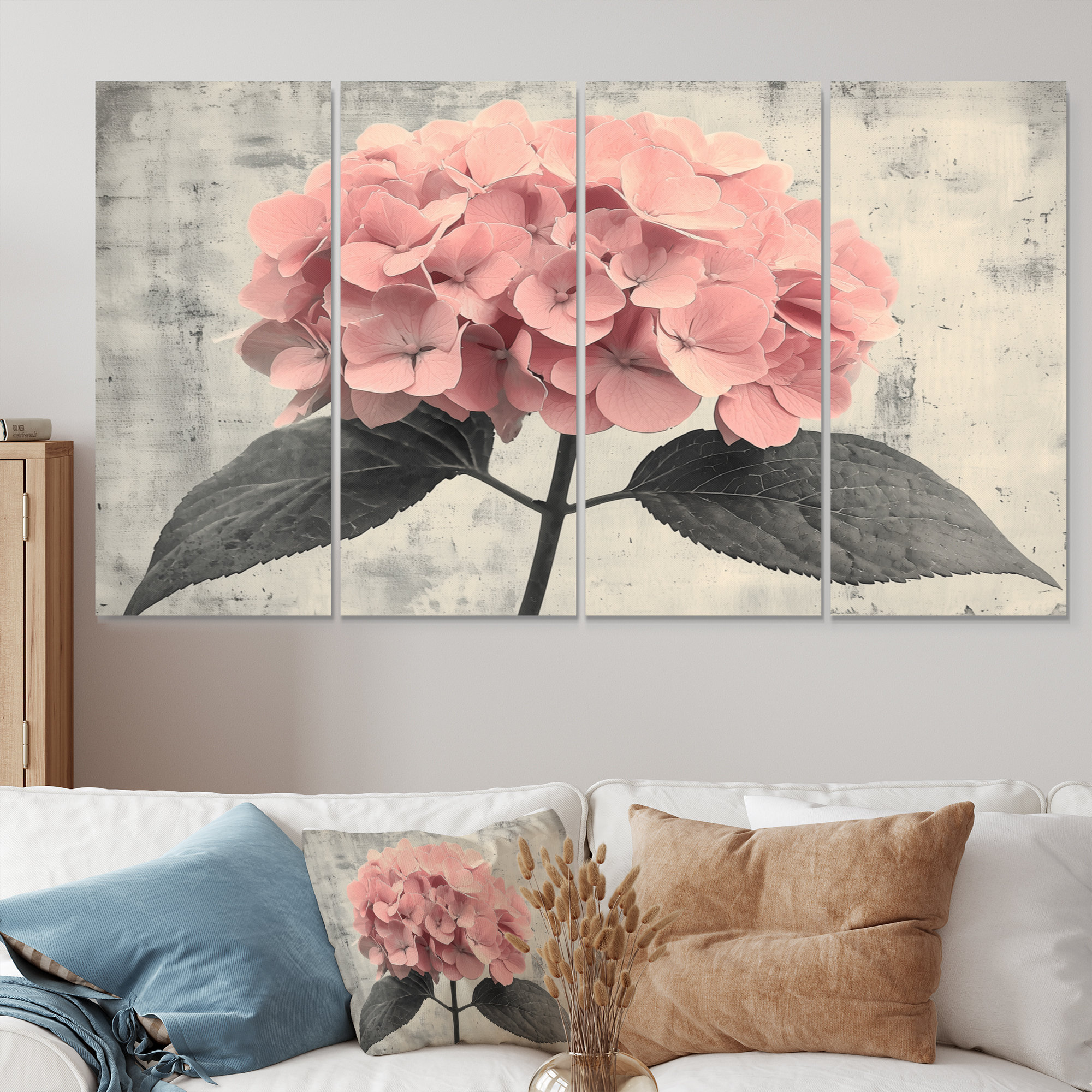 Winston Porter Pink Hydrangea Garden Bliss I - Hydrangea Wall Art ...