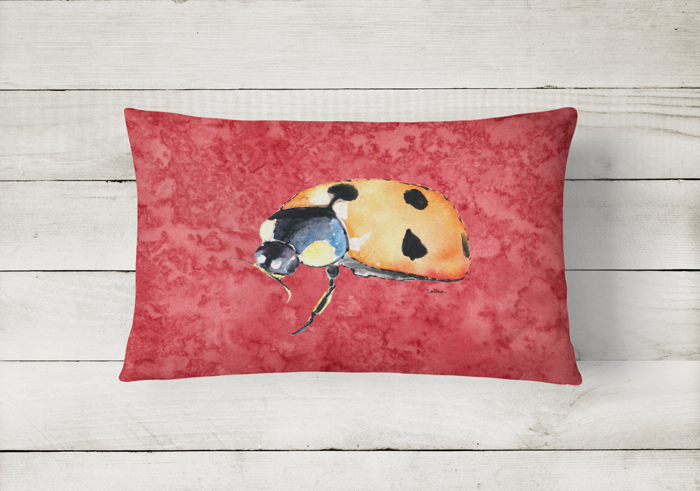 Caroline's Treasures Lady Bug Indoor/Outdoor Throw Pillow | Wayfair