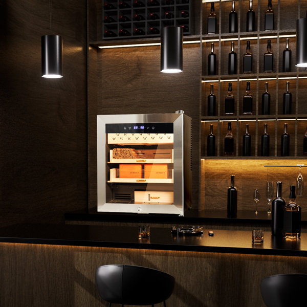 Woodronic Electric Cigar Humidor for 300 Cigars with Temperature and ...