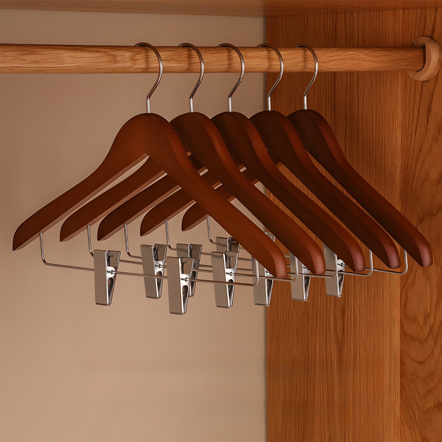 Hokku Designs Solid Beechwood Hangers For Luxury Home & Wardrobe Use ...