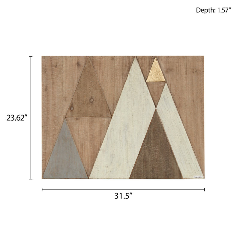 Loon Peak® Layered Triangles Wood Wall Decor | Wayfair
