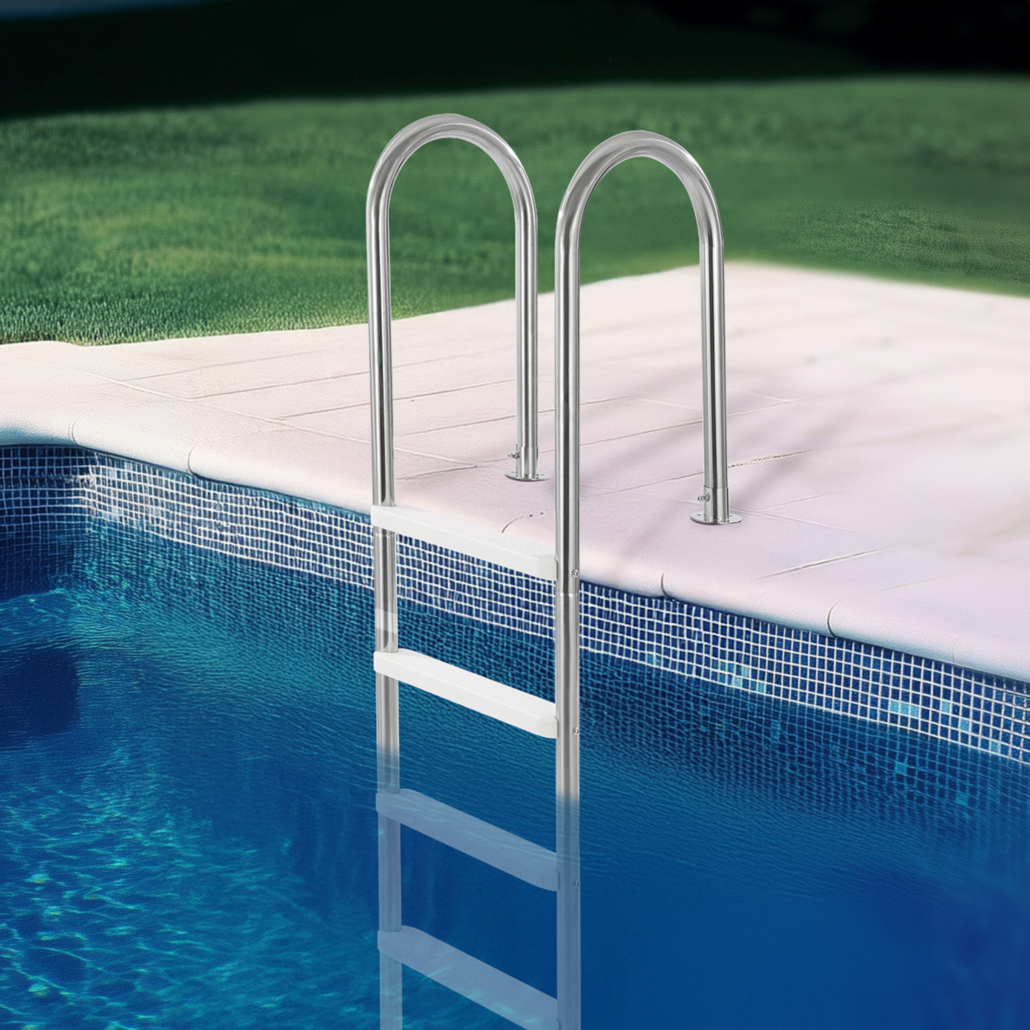 Stellweilan Tessberg Stainless Steel Pool Ladder 4-Step 2 Handrail ...