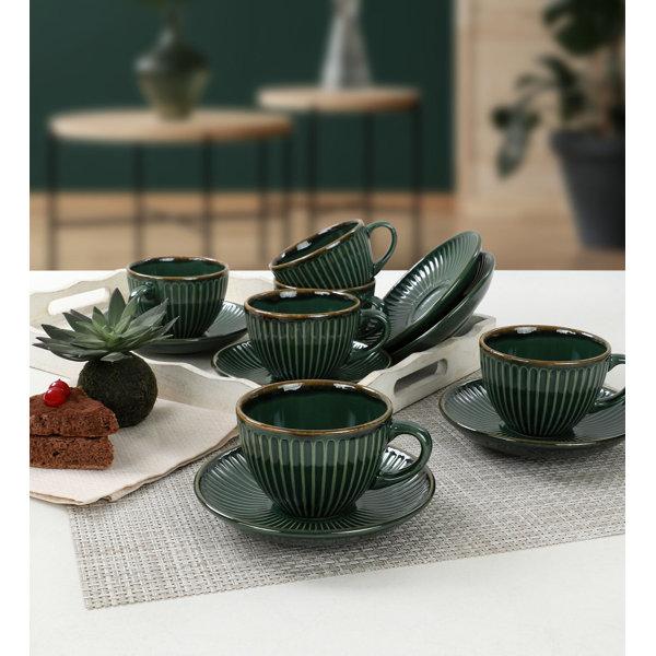 East Urban Home Outen Teacup & Saucer & Reviews | Wayfair