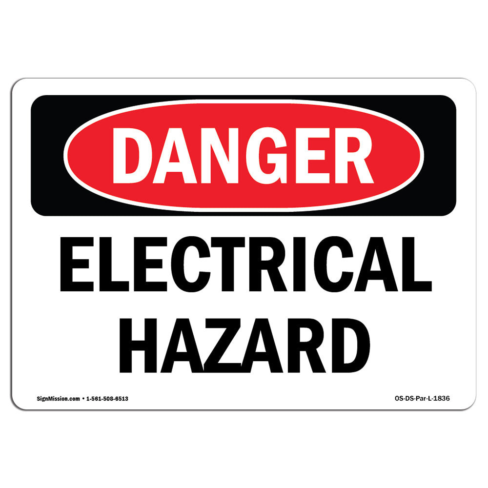 SignMission OSHA Danger Electrical Hazard Sign | Wayfair