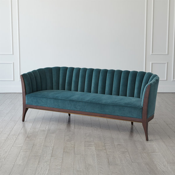 Global Views Channel Back Sofa-Dragonfly Velvet | Perigold