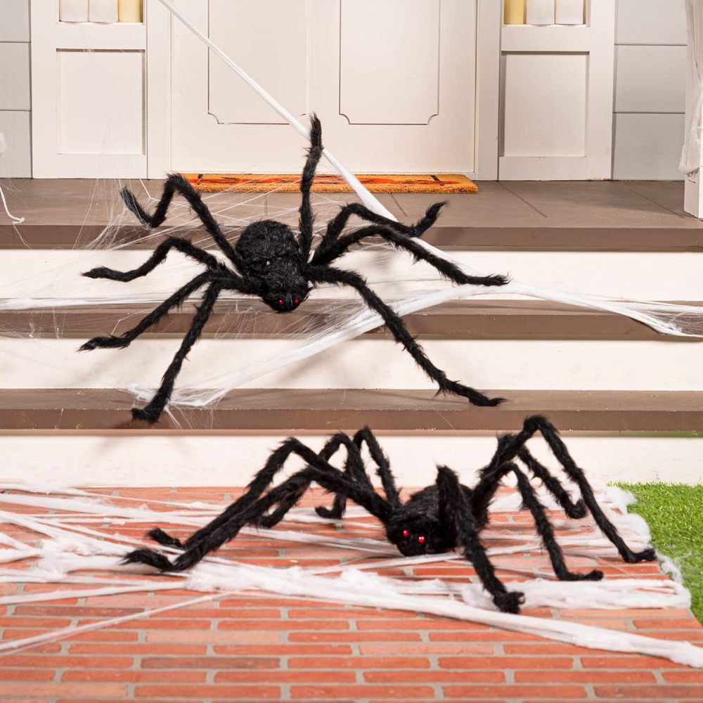 The Holiday Aisle® 2Pcs 50 Inch Halloween Spider Decorations Outdoor ...