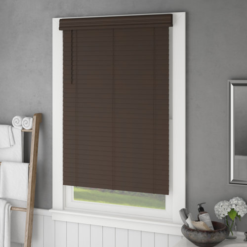 Symple Stuff 2.5 " Room Darkening Cordless Faux Wood Blind & Reviews ...