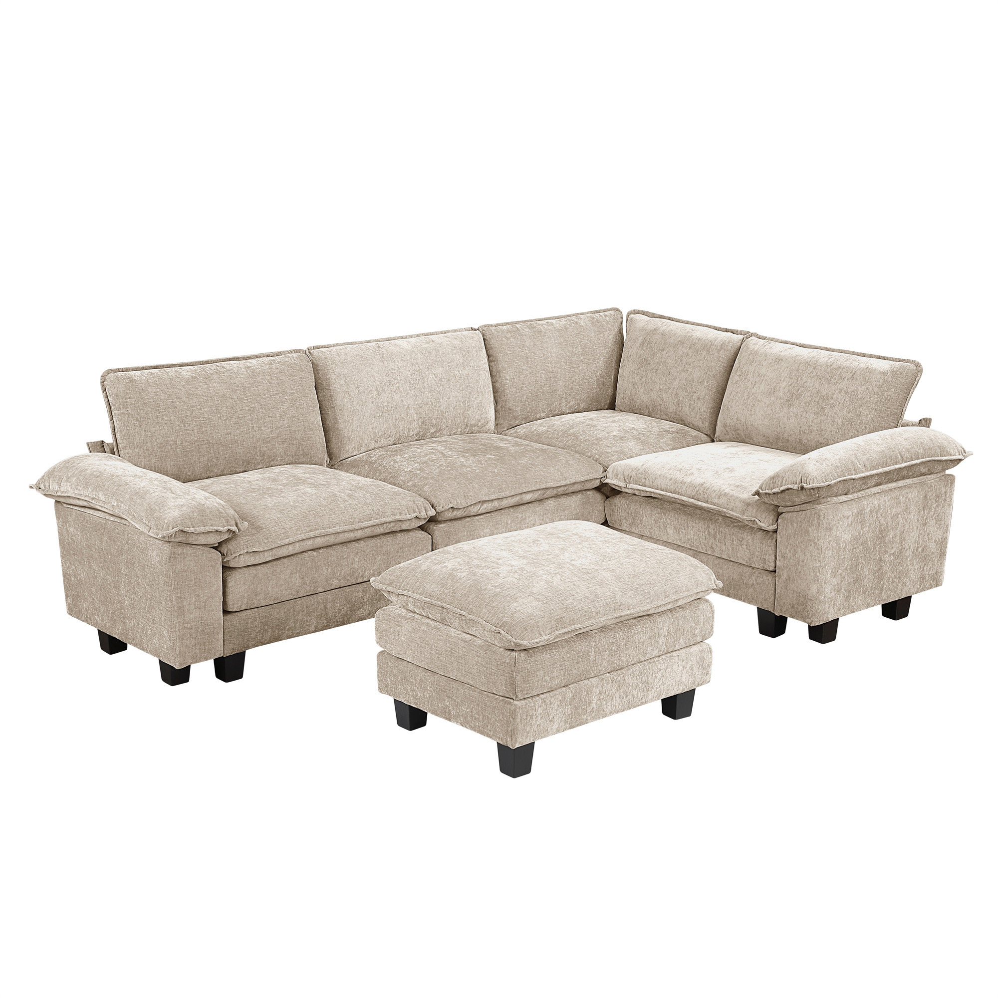 Latitude Run® Modern Contemporary 5-Piece Modular Sectional Set With ...