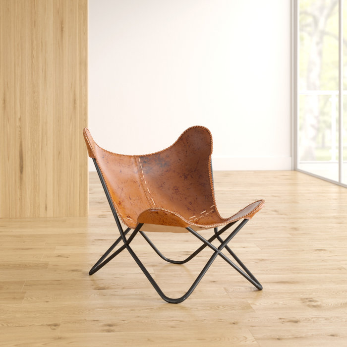 Union Rustic Aadhvika Leather Accent Chair & Reviews | Wayfair