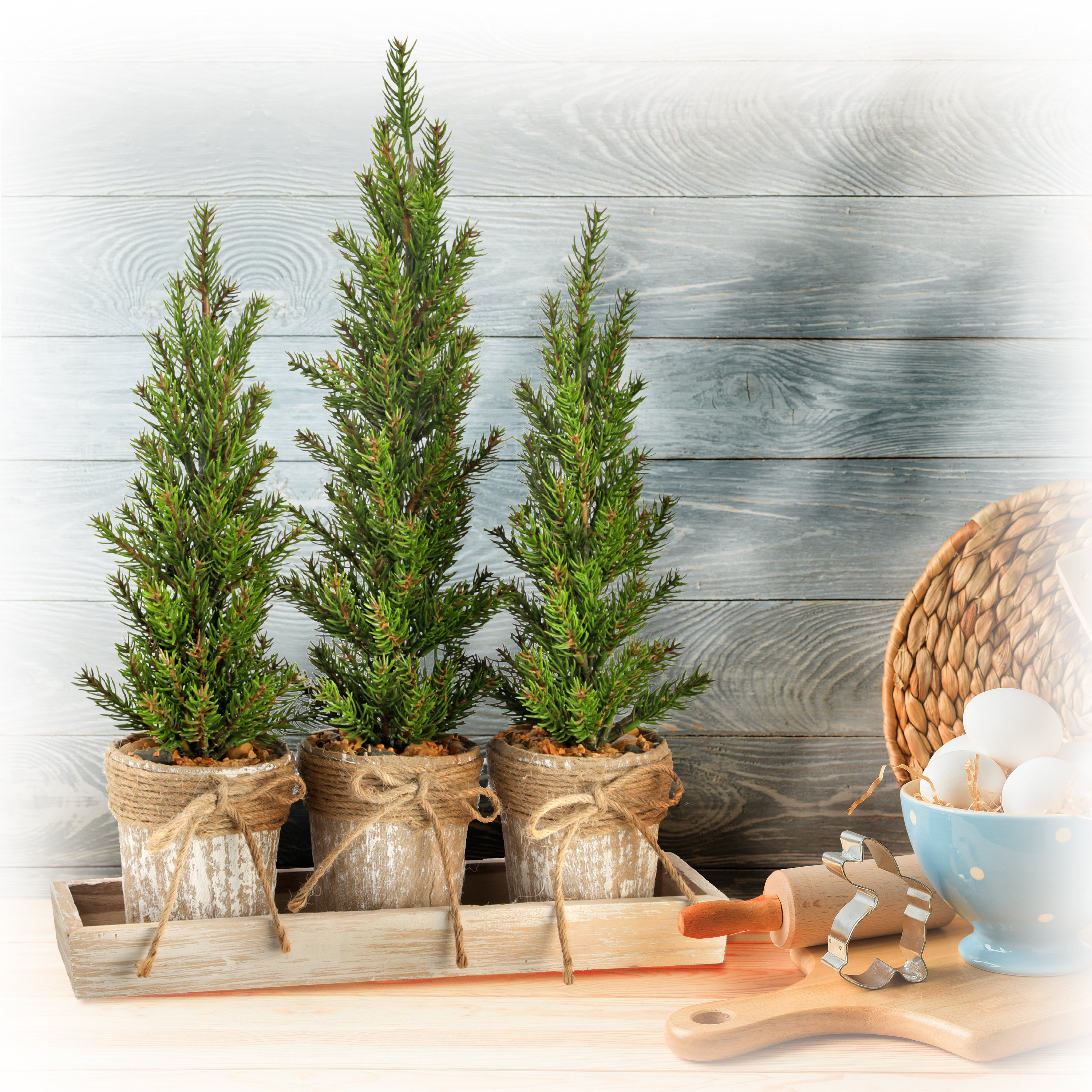 Freeport Park® 3 Artificial Pine Tree in Pot Set & Reviews - Wayfair Canada
