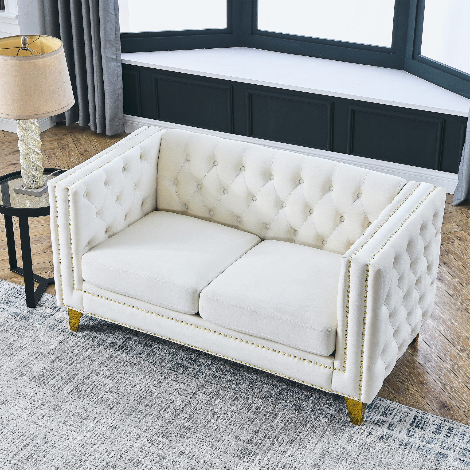 House of Hampton Luxurious Velvet Sofa For Living Room, Offering ...
