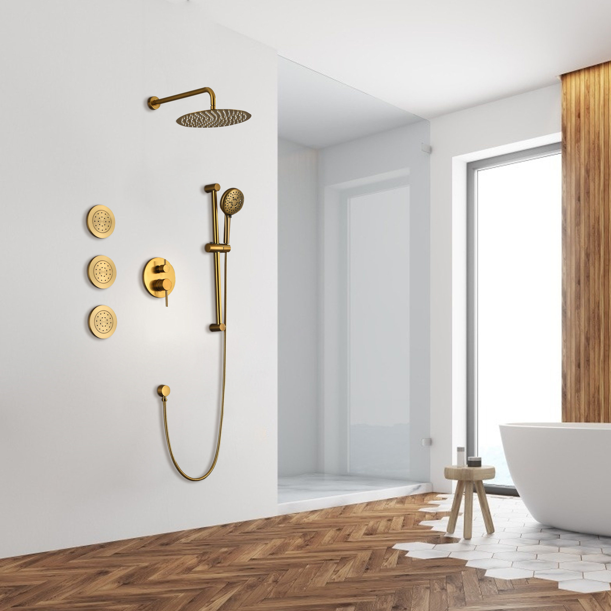 INLE Complete Shower System with Bodysprays - Wayfair Canada