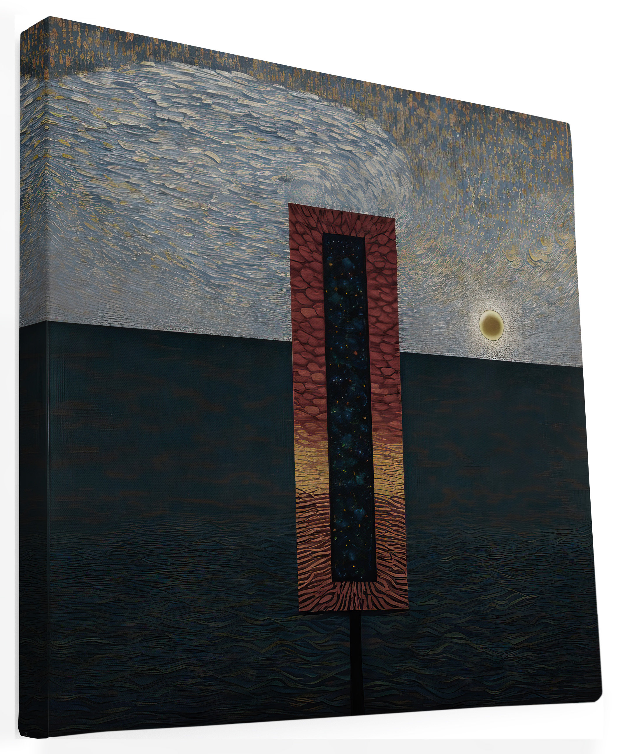 Vault W Artwork Modern Earth Monolith 251 On Canvas by Ronald ...