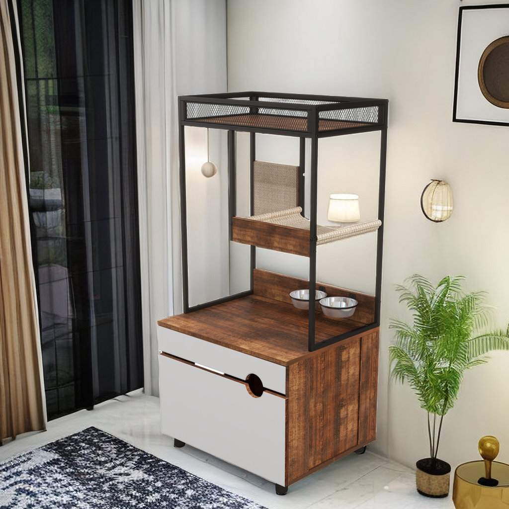 Tucker Murphy Pet™ Dardy Industrial Cat Cabinet, Cat Litter Box ...