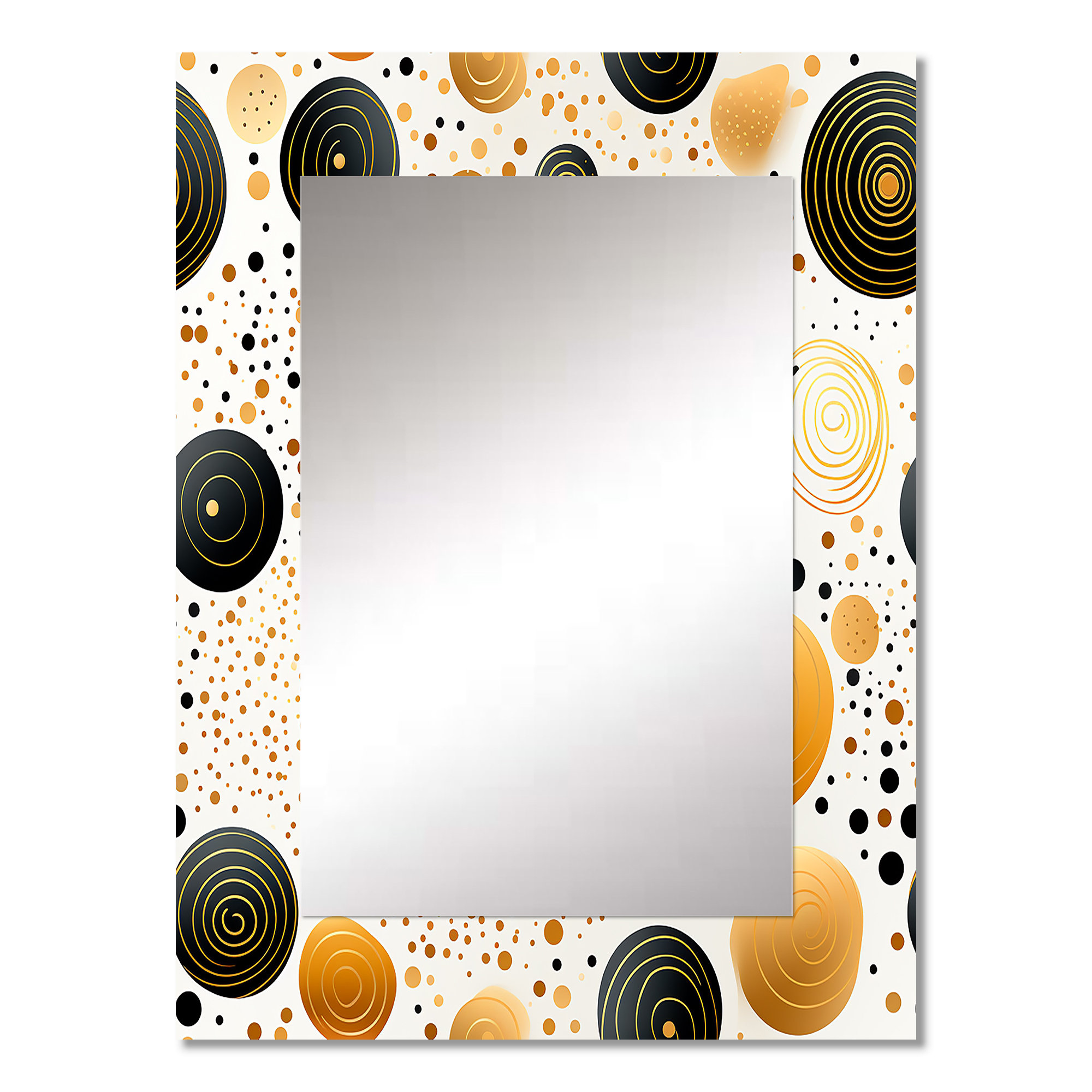 Dakota Fields Gilded Polka Dot - Polka Dots Mirror Wall Decor | Wayfair