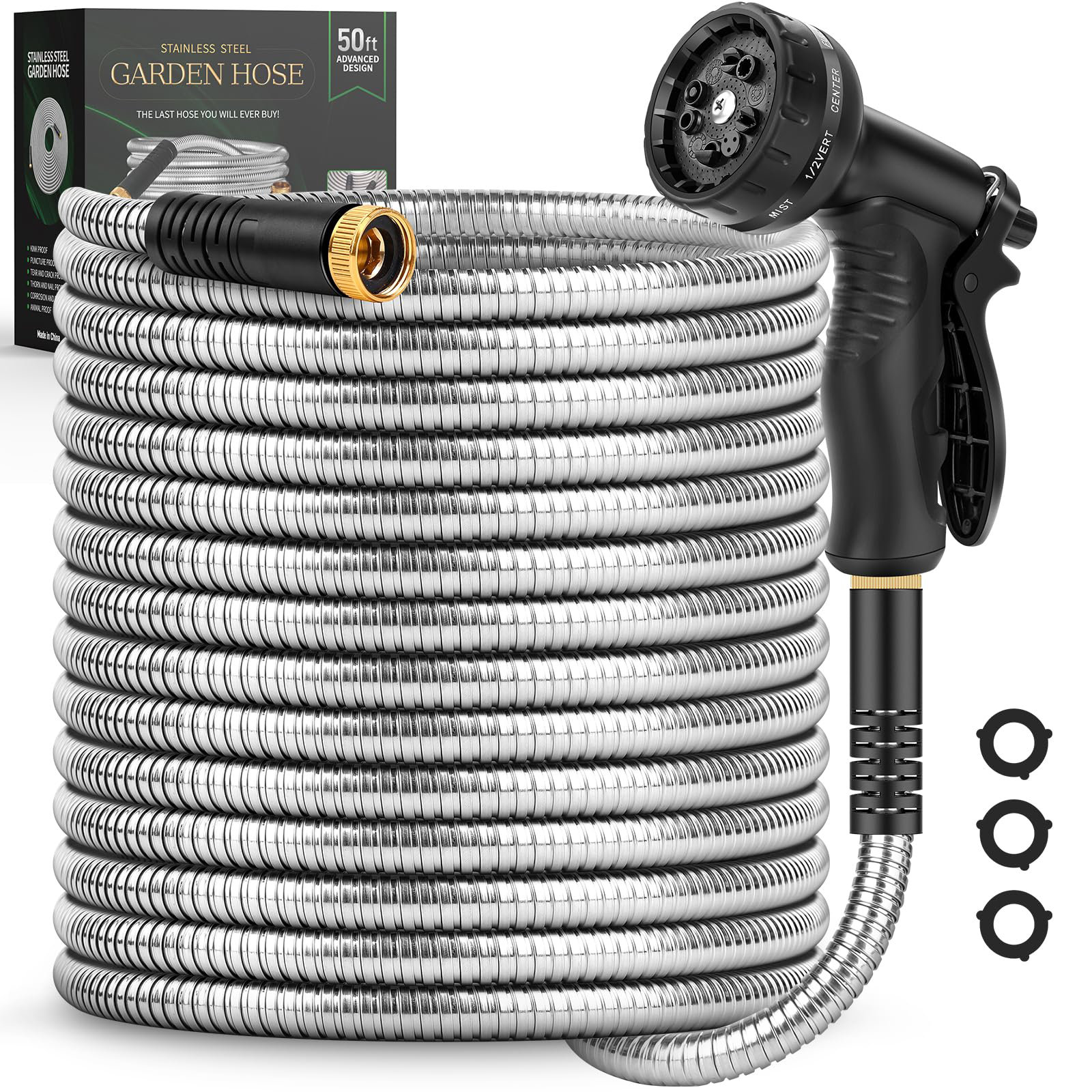 MARLIN MANUFACTURING COMPANY, INCORPORATED Garden Hose 50 FT, Metal ...