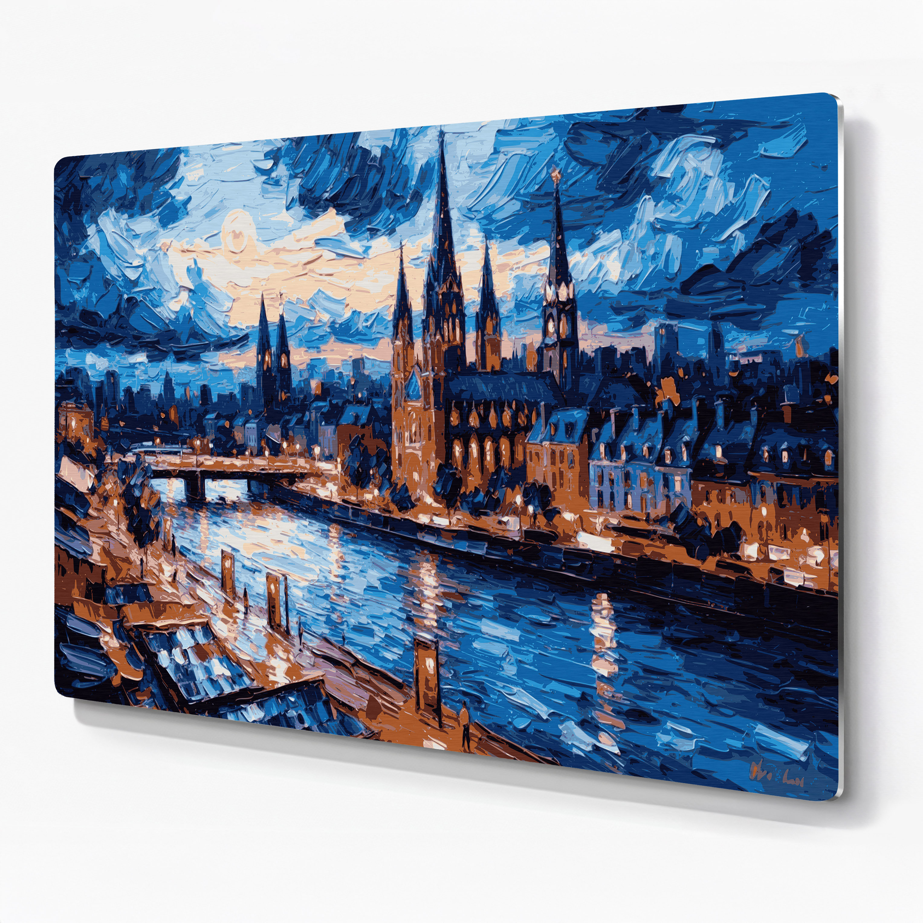 Hokku Designs Cities Montreal Quebec Gray Metal Wall Art | Wayfair