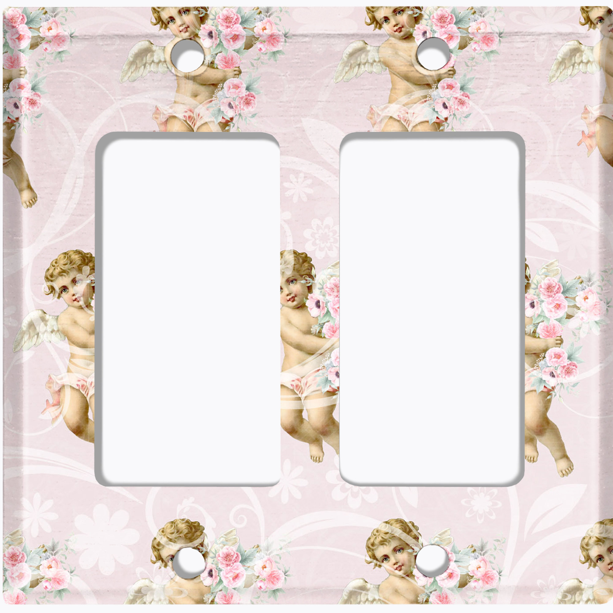 WorldAcc Valentine Angel Cupid 2 - Gang Toggle Light Switch Wall Plate ...