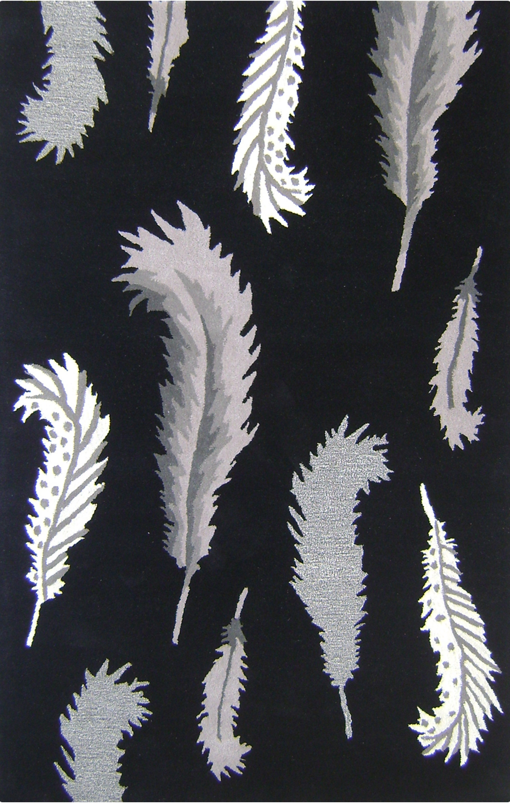 Lark Manor™ Jacieon Feather Black Rug | Wayfair